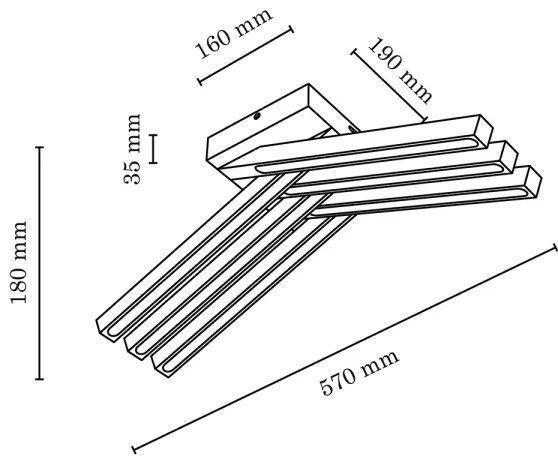 Spot-Light 2246674 - LED Přisazený lustr LINUS 6xLED/4,5W/230V matný dub