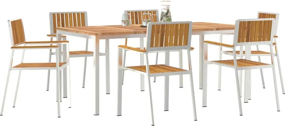 Zahradní jídelní sada 7 ks 180 x 90 x 75 cm 3334794
