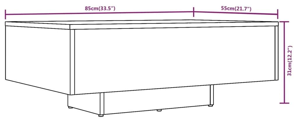 Konferenční stolek šedý sonoma 85 x 55 x 31 cm kompozitní dřevo - Default Title