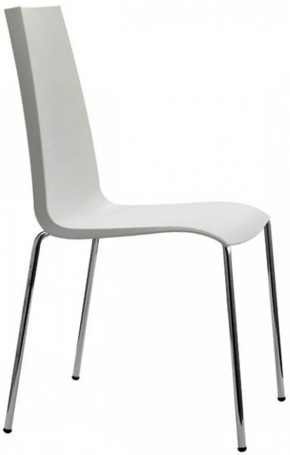 SCAB - Židle MANNEQUIN - bílá/chrom