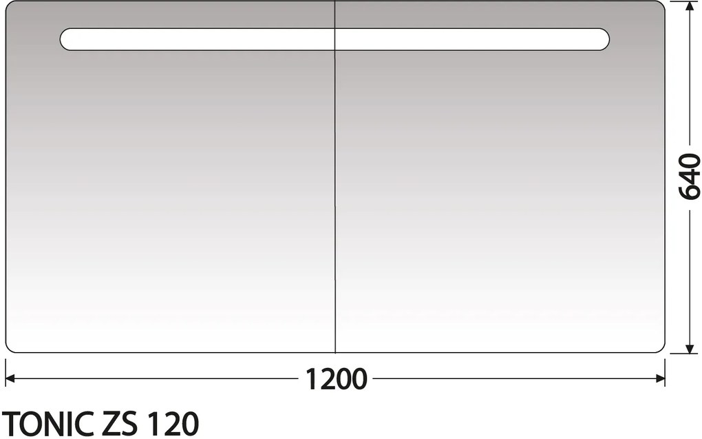 INTEDOOR zrcadlová dvoudveřová skříňka s LED osvětlením TONIC ZS 120 Varianta: A3026 Cashmere LESK