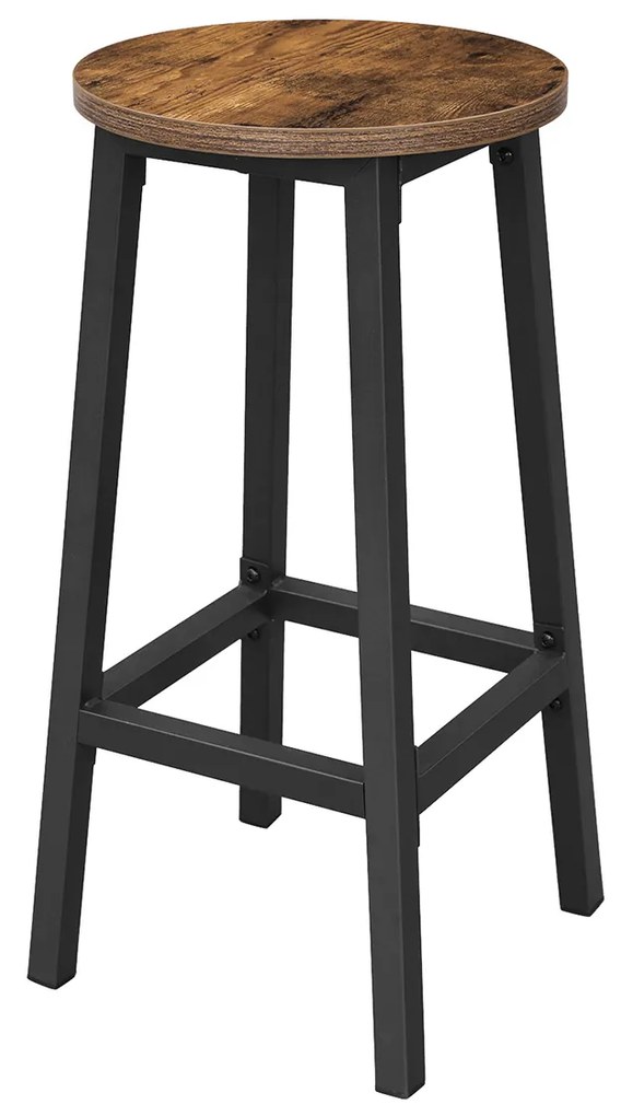 Barové židle s ocelovou konstrukcí v industriálním stylu 2ks