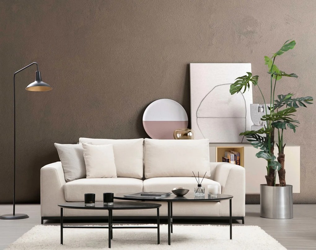 Hanah Home Dvoumístná pohovka LINE béžová 201 cm 560ARE1317