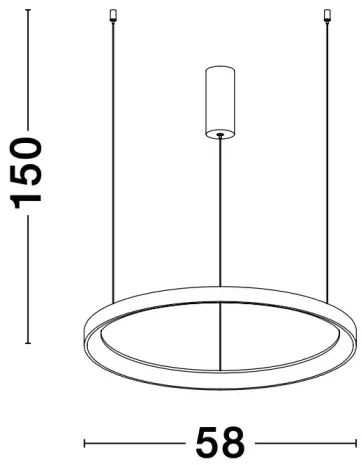 LED lustr Pertino 58 3000K bílé