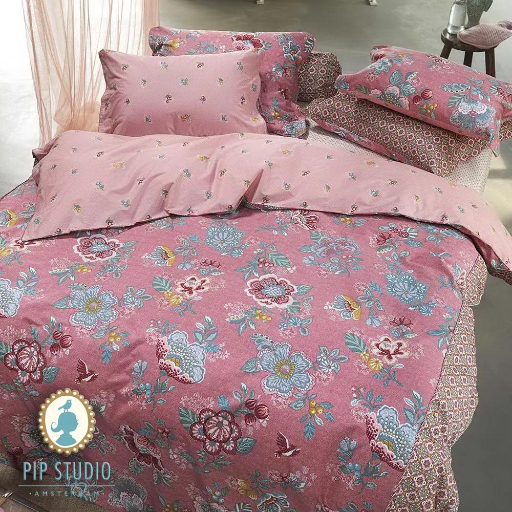 Pip Studio Luxusní povlečení PIP Berry Bird pink - 140x200, 70x90
