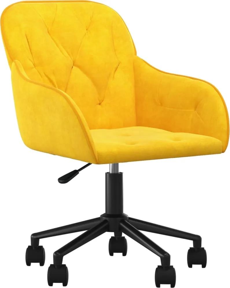 vidaXL Otočné jídelní židle 2 ks samet [3103428] Barva: krémová