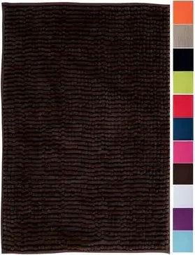 MSV CHENILLE koupelnová předložka 60 x 90 cm hnědá / polyester / proti