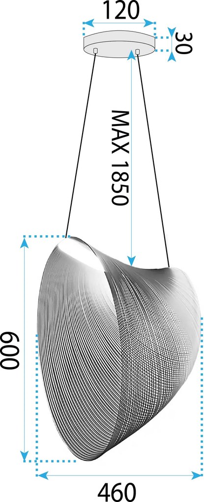 Toolight Toolight, LED závěsné osvětlení 16W, 3000K, LHJ055-1CP, OSW-50052