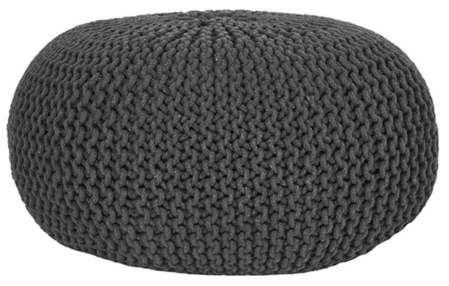 LABEL51 pletený puf GEBREID antracit L Color: Anthracite SH-24.059