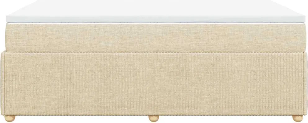 Box spring postel s matrací krémová 120x200 cm textil 3285565