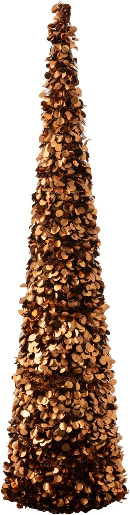 Veliký bronzový lesklý vánoční strom Sparkling XL – 40*40*180 cm