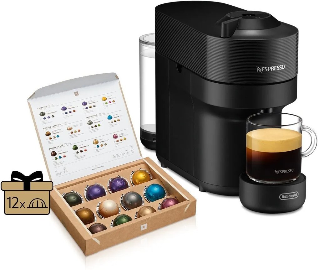 Kávovar na kapsle nespresso de'longhi vertuo pop black env90.b
