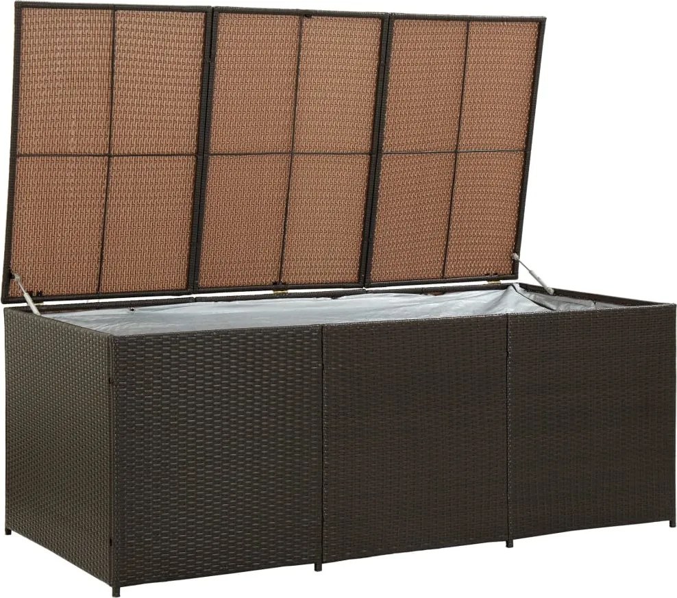 vidaXL Zahradní úložný box polyratan 180 x 90 x 70 cm [46478] Barva: Černá