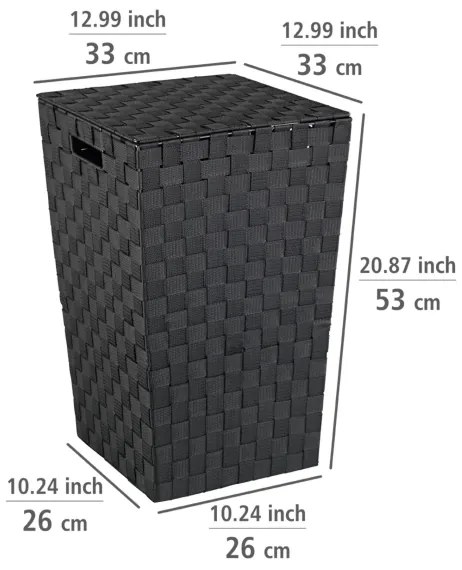WENKO 22278100 - Koš ADRIA 33x53 cm černá