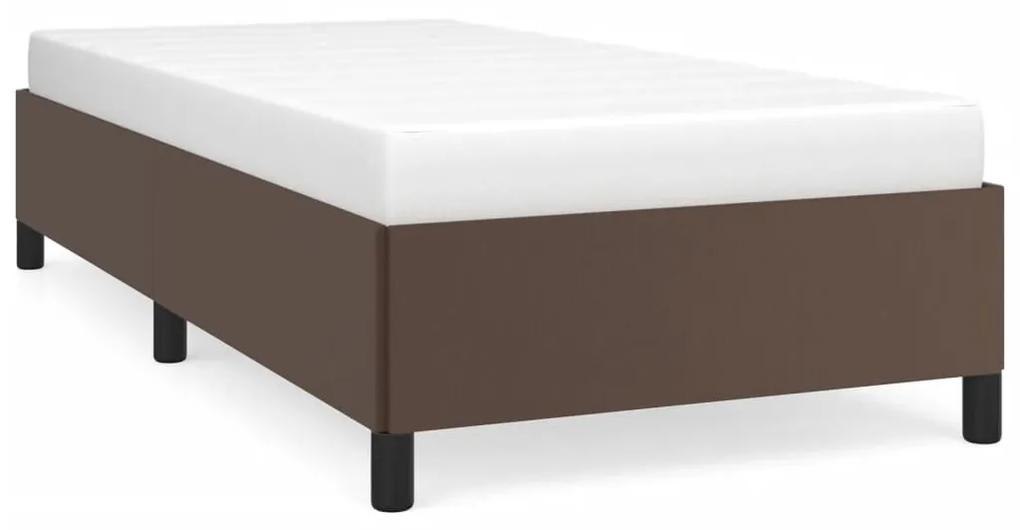 vidaXL Rám postele hnědý 90 x 200 cm umělá kůže