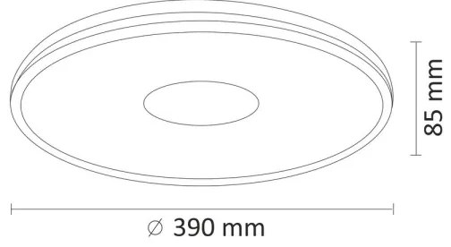 LED Stmívatelné stropní svítidlo LEON LED/24W/230V + dálkové ovládání