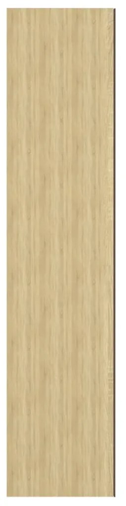 vidaXL Marketos Koupelnová skříňka se zrcadlem 60x15x75 cm MDF bílá a dub