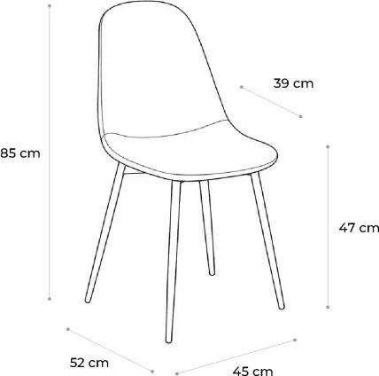 Jídelní stůl SCANDINAVIA 150 + 4ks jídelní židle MARIE tm. šedá