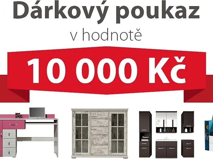 Dárkový poukaz za 10 000 Kč na nábytek podle vlastního výběru