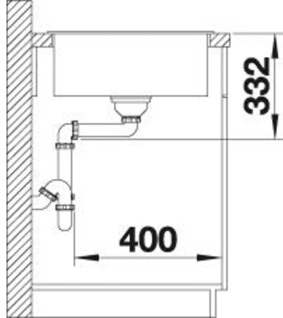 Granitový dřez Blanco ZIA 45 S Compact káva