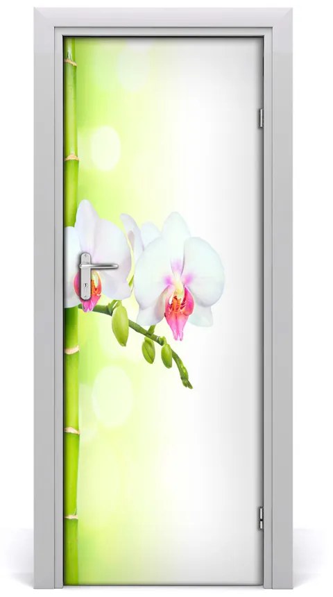 Fototapeta samolepící Orchidej a bambus 85x205 cm