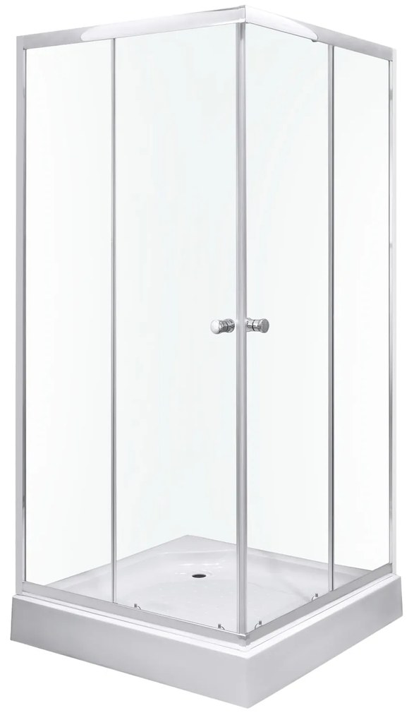 Novoterm Čtvercový sprchový kout NV-Olga 100x100 chrom/transparent - bez vaničky