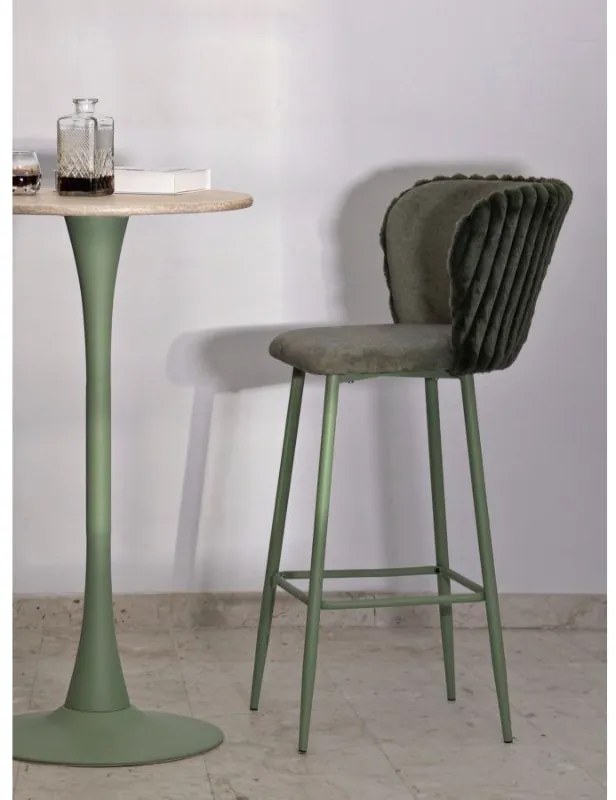 Designová barová židle Bechora II zelená