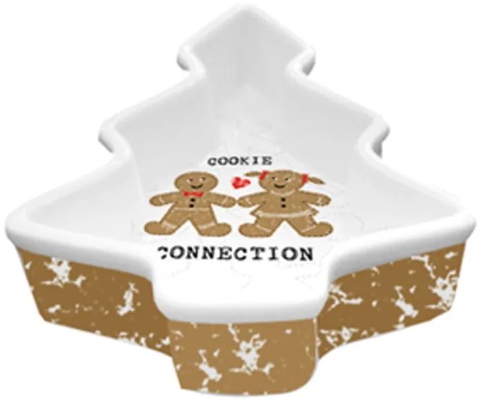 Dekorativní mísa z kostního porcelánu s vánočním motivem PPD Cookie Connection