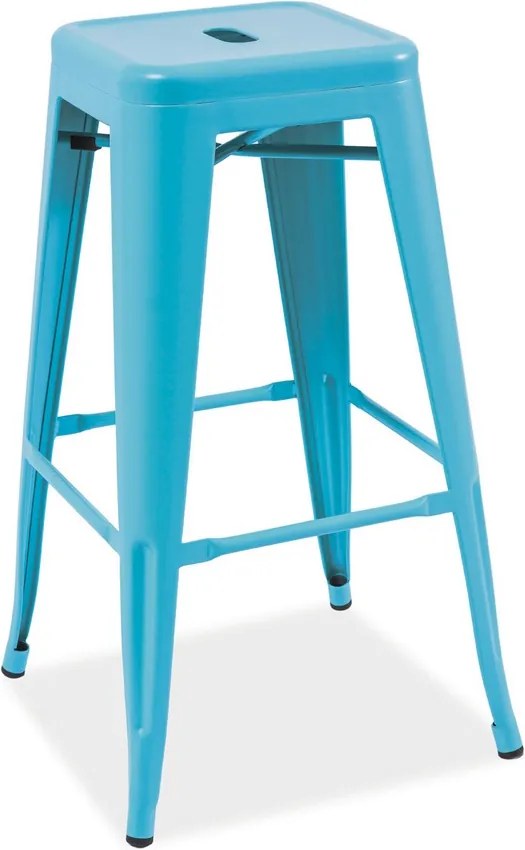 Casarredo Barová kovová židle LONG modrá