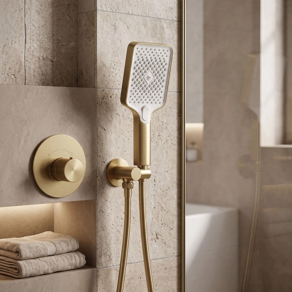 Rea, Sprchová hlavice REA JS-031 BRUSH GOLD, REA-03905