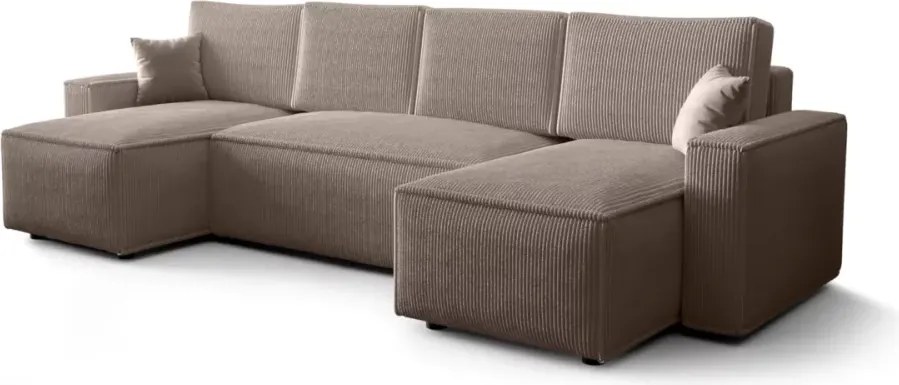Rozkládací rohová sedačka ADRIANA U 303x140 béžová