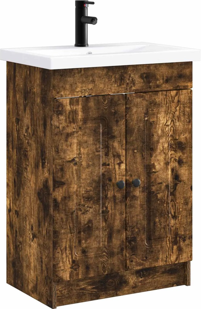Sada koupelnového nábytku Kouřový dub 78,5 x 37,5 x 81 cm 3404179