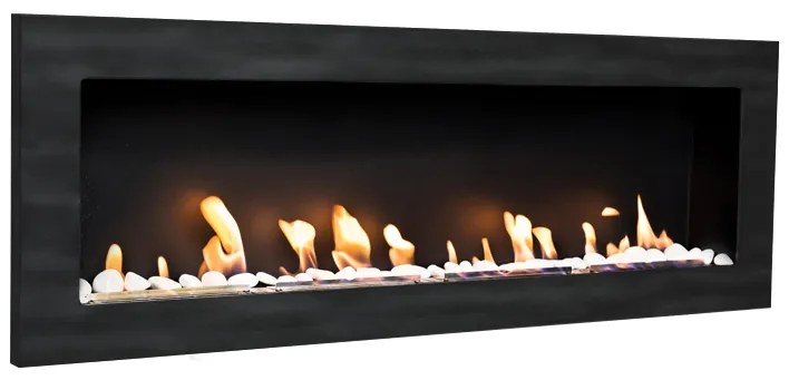 BIO FLAME biokrb Easy L Open Patina Antracit 115x40 cm