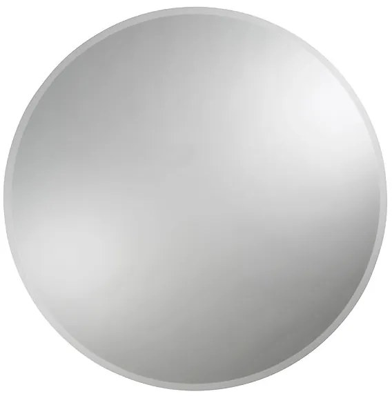 Zrcadlo na zeď dveře chodbu do pokoje ložnice koupelny předsíně kulaté nástěnné závěsné OPAL kruh Ø 80 cm s fazetou 10 mm 411-545