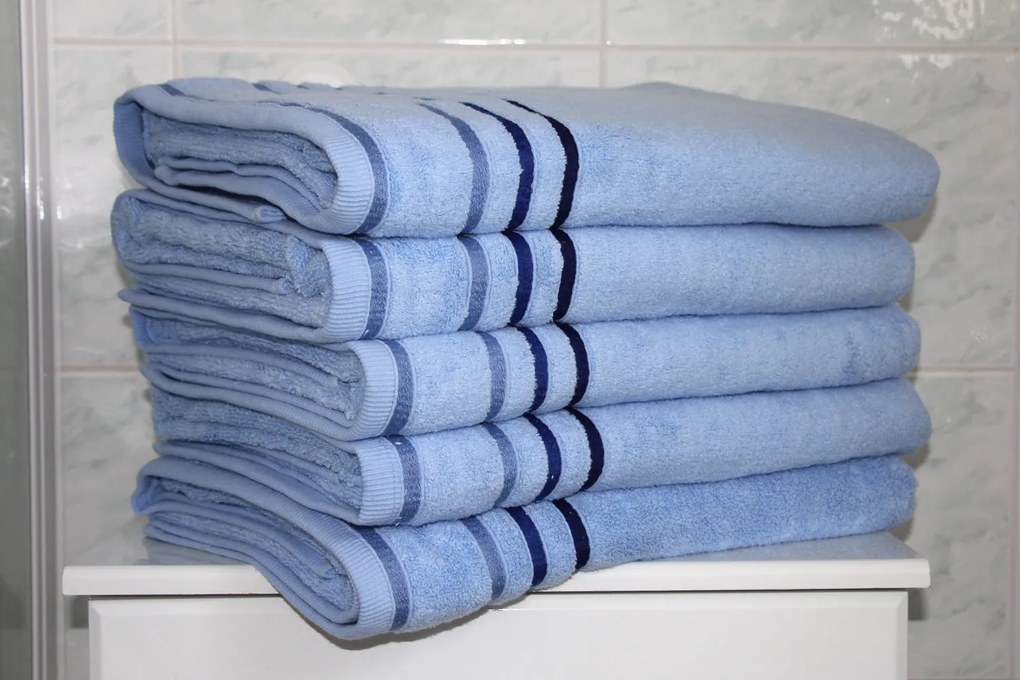Froté ručník Korund nebeská 50 x 85 cm, český výrobce Tibex