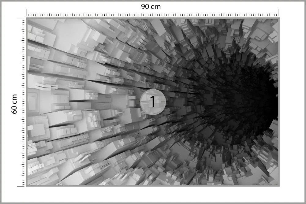 Fototapeta Abstraktní Tunel 3D Hladký vinyl 104x70.5