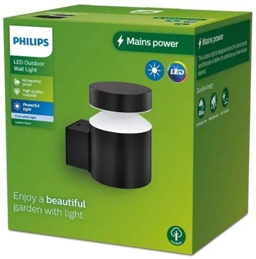 Philips - LED Venkovní nástěnné svítidlo LAVEN LED/6W/230V 4000K IP44