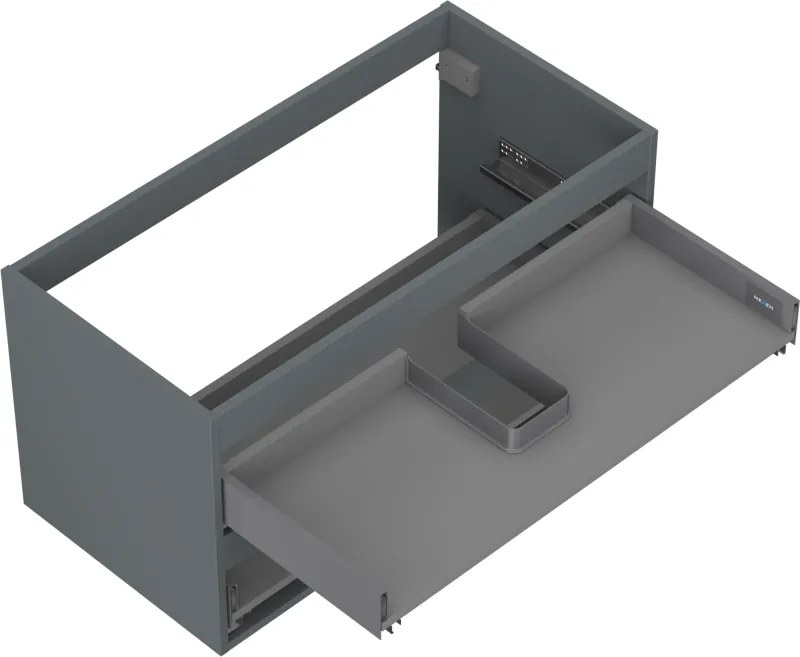 Mexen Box-A, závěsná skříňka 90 cm, 2 zásuvky, grafitová matná, 91AX0-0900-470-2-66