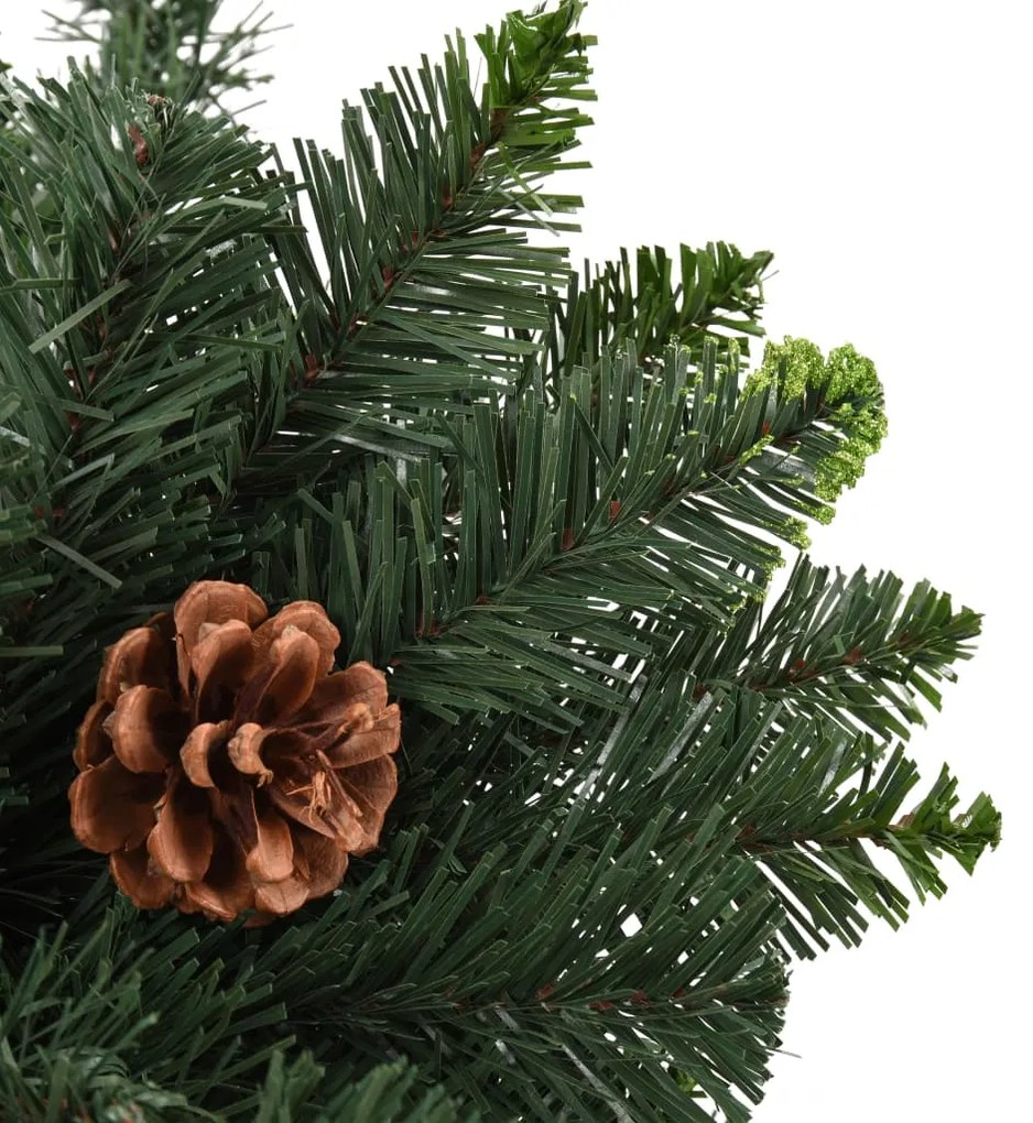 Umělý vánoční stromek se šiškami - zelený | 180 cm