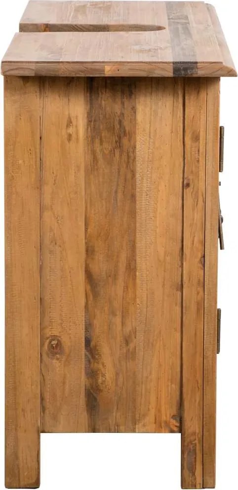 Koupelnová skříňka pod umyvadlo masivní borové dřevo 70x32x63cm 246035