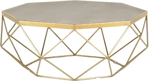 Konferenční stolek Glamour 106 cm zlatý/šedý