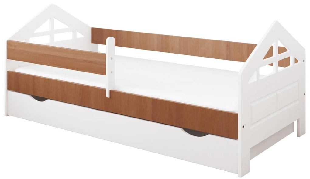 BabyBeds Dětská postel ALA Velikost postele: 180x80 cm, Barevné provedení: Šedá, Úložný prostor: Ne, bez úložného prostoru Bílá