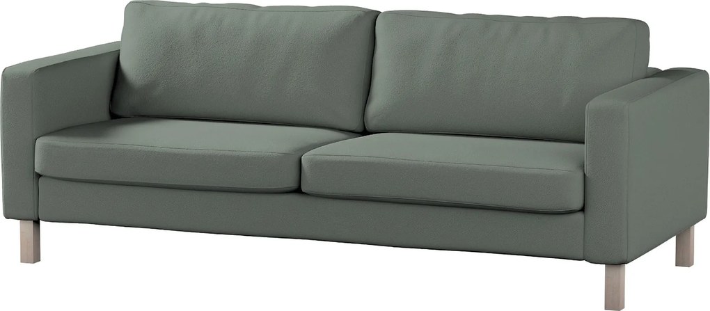 Potah na pohovku IKEA Karlstad, 3-místná, rozkládací barva zelená látka pletený vzor