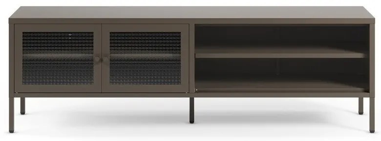 Šedý kovový TV stolek 160x50x35 cm Layna – Marckeric
