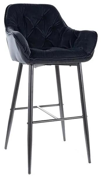Bradop Židle barová čalouněná DONA podnož černá kovová Z216 | Látka: 130 - Monolith-130,Provedení: CM - CM
