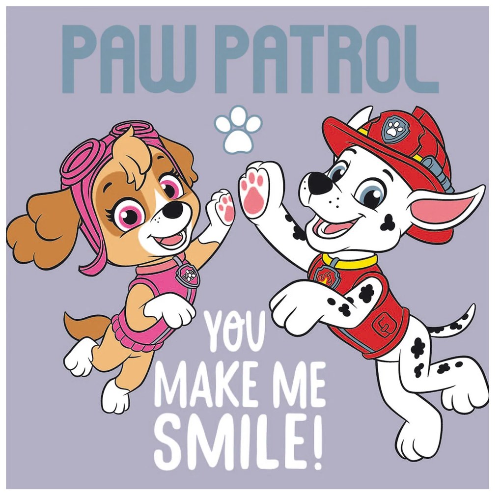 DĚTSKÝ LISOVANÝ BAVLNĚNÝ RUČNÍK PAW PATROL 30X30 CM VZOROVANÝ