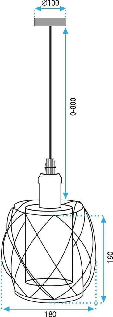 Toolight, stropní svítidlo 1xE27 APP1129-1CP, zlatá, OSW-40104