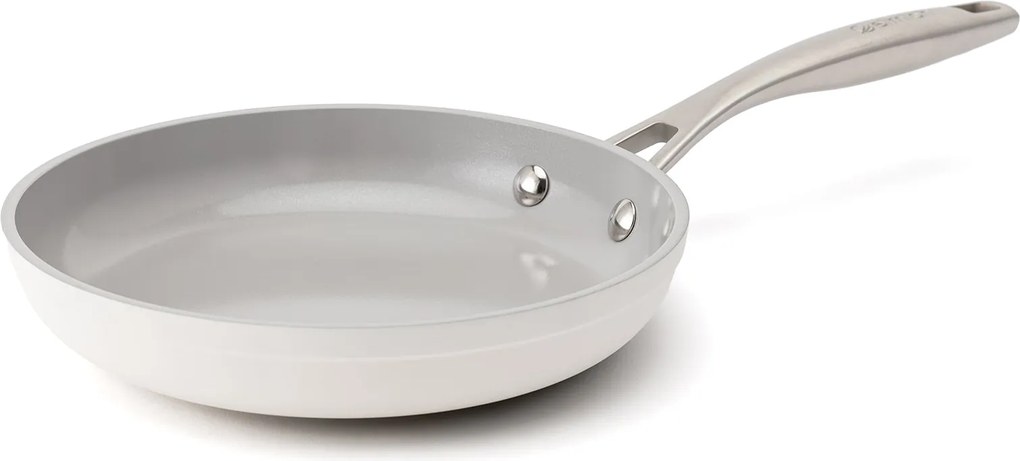 Elmich Nepřilnavá keramická pánev Zen 20 cm - krémově bílá