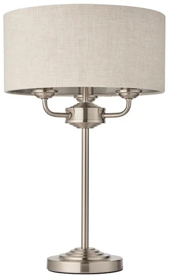 Endon 94369 - Stolní lampa HIGHCLERE 3xE14/18W/230V béžová/matný chrom