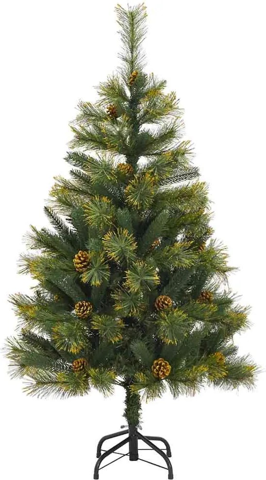 Umělý sklopný vánoční stromeček s kužely Zelená 150 cm 3395086